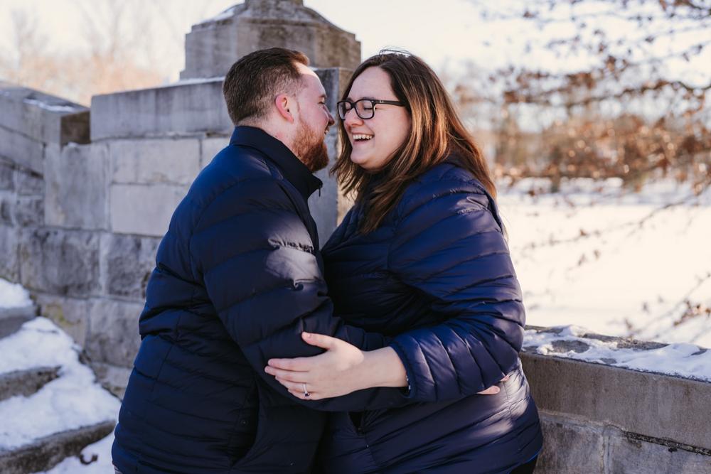 Winter Verona Park Engagement Session, NJ | Haley + Michael - klavallee.com
