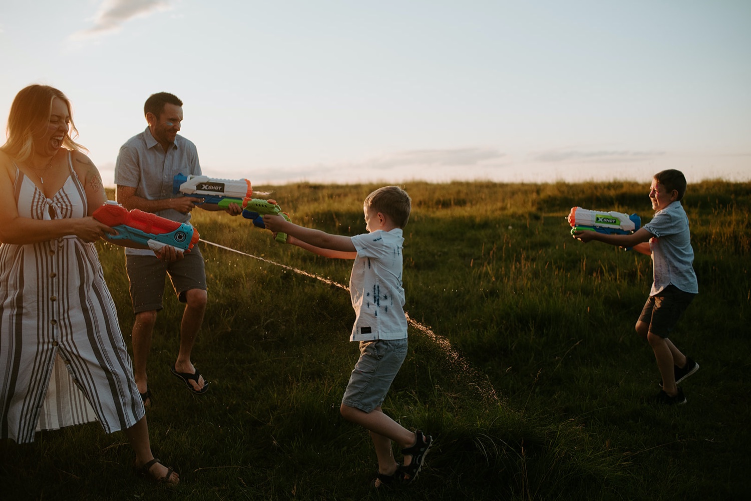 Water-Fight Family Session - Dallas Olga Photography
