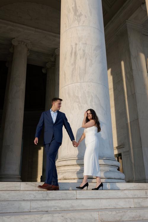Jefferson Memorial Film Engagement Session - Kate Ann Photography