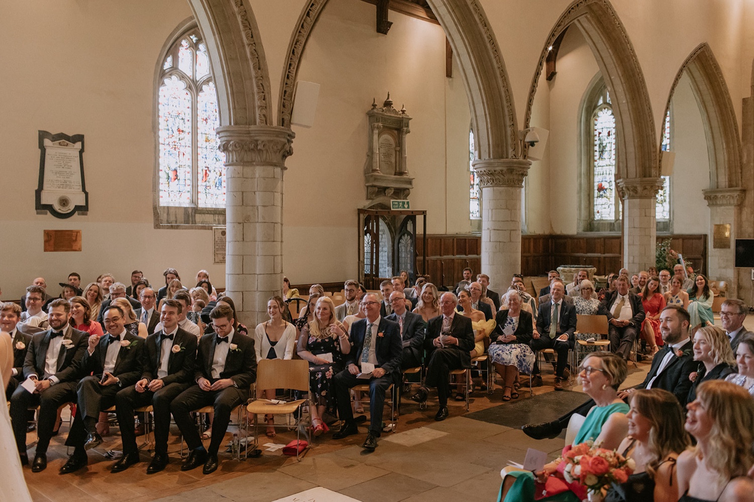 Monochrome, Stylish Church Wedding, London - Heather Sham Photography