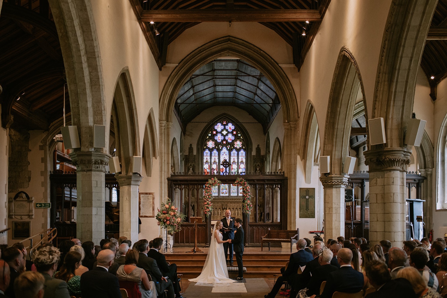 Monochrome, Stylish Church Wedding, London - Heather Sham Photography