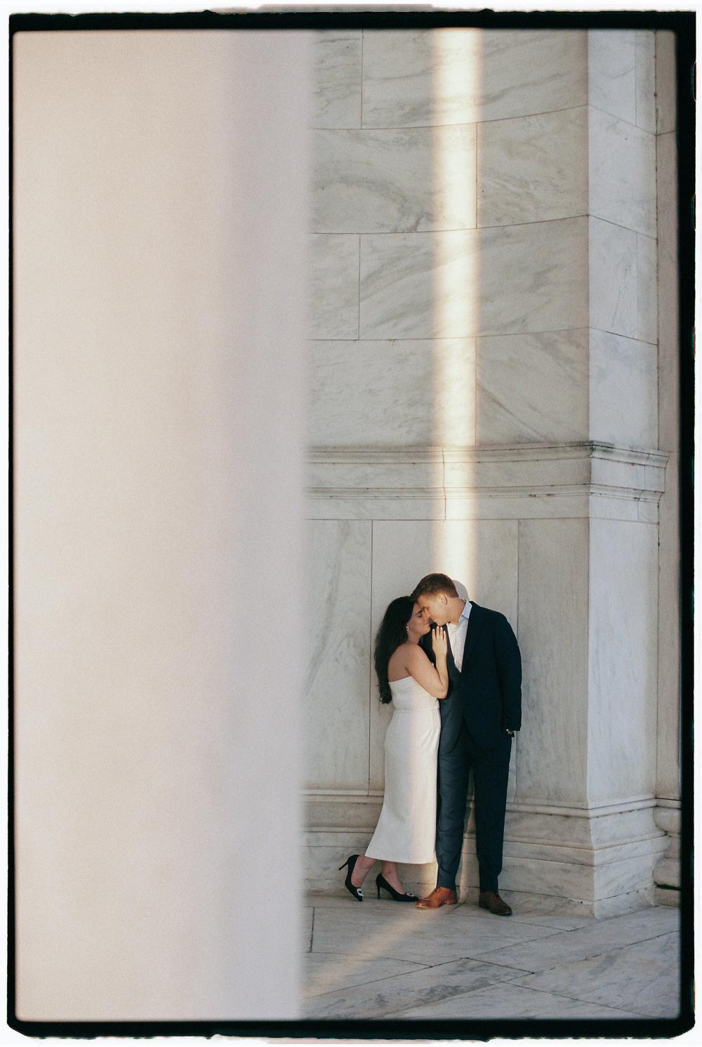 Jefferson Memorial Film Engagement Session - Kate Ann Photography