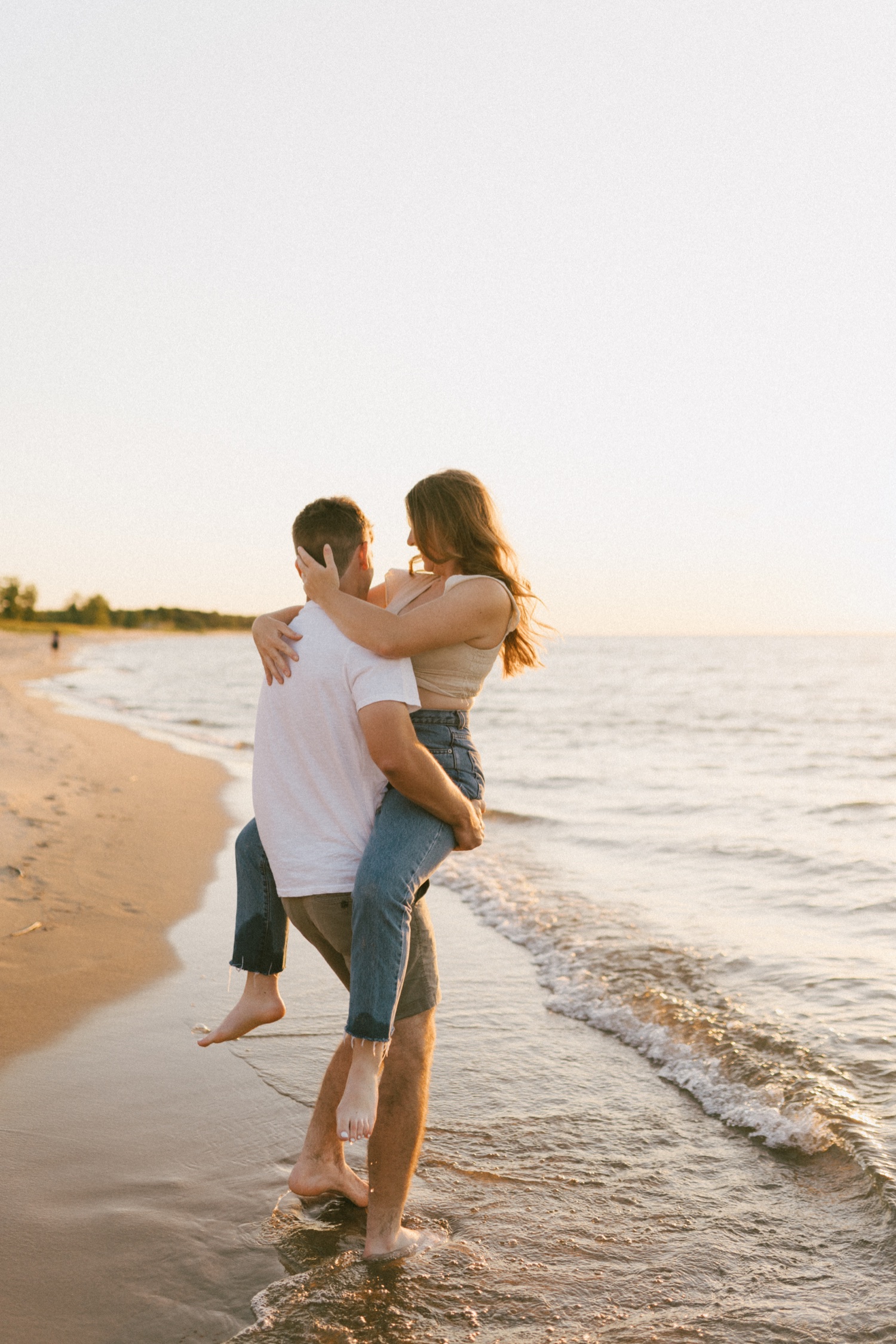 Amelia + Ryan ~ Summer Beach Couples Session in Port Austin, MI ...