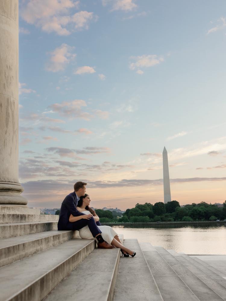 Jefferson Memorial Film Engagement Session - Kate Ann Photography