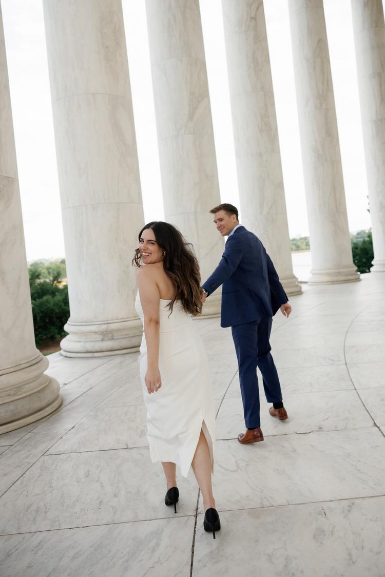 Jefferson Memorial Film Engagement Session - Kate Ann Photography
