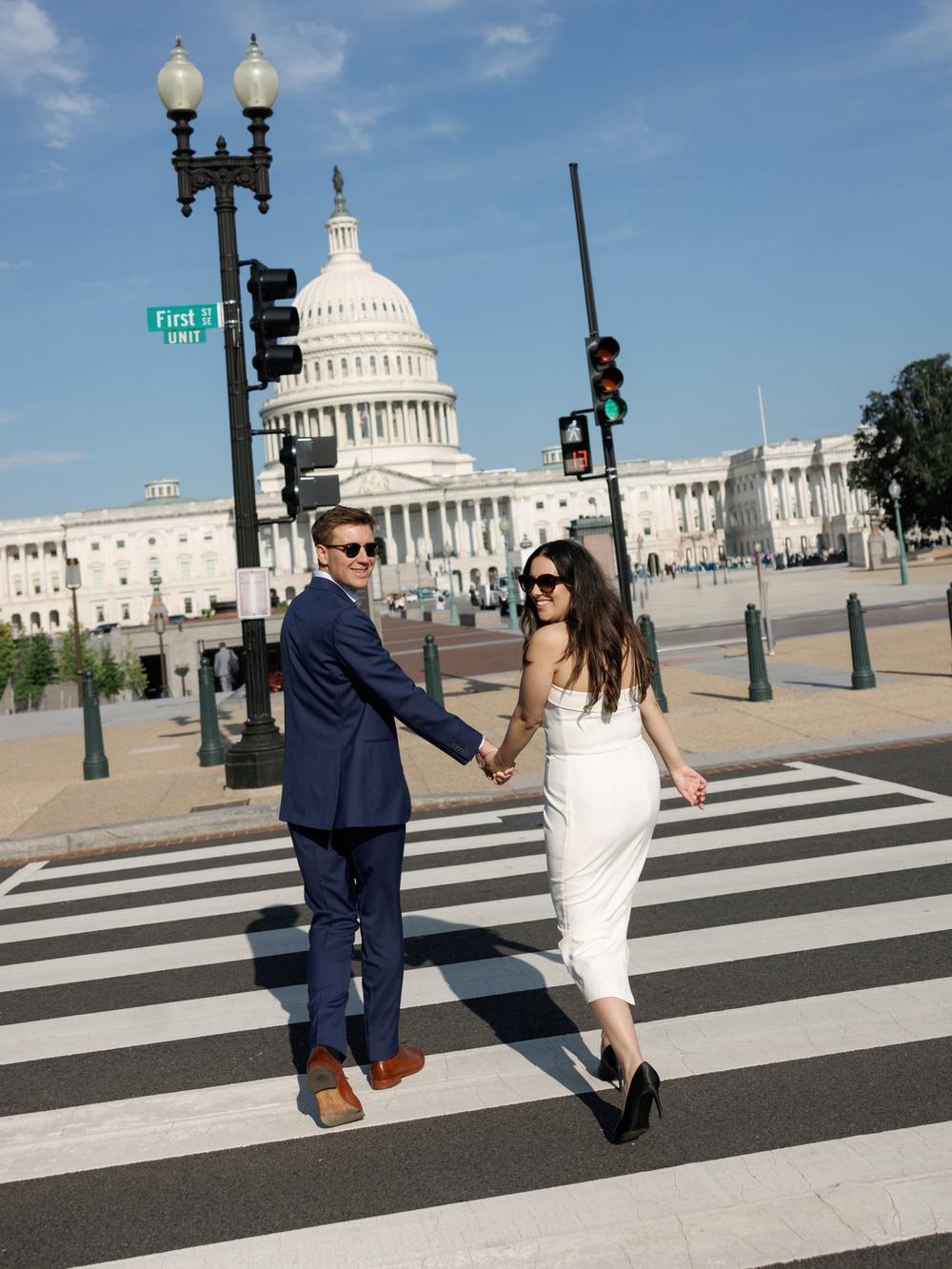 Jefferson Memorial Film Engagement Session - Kate Ann Photography