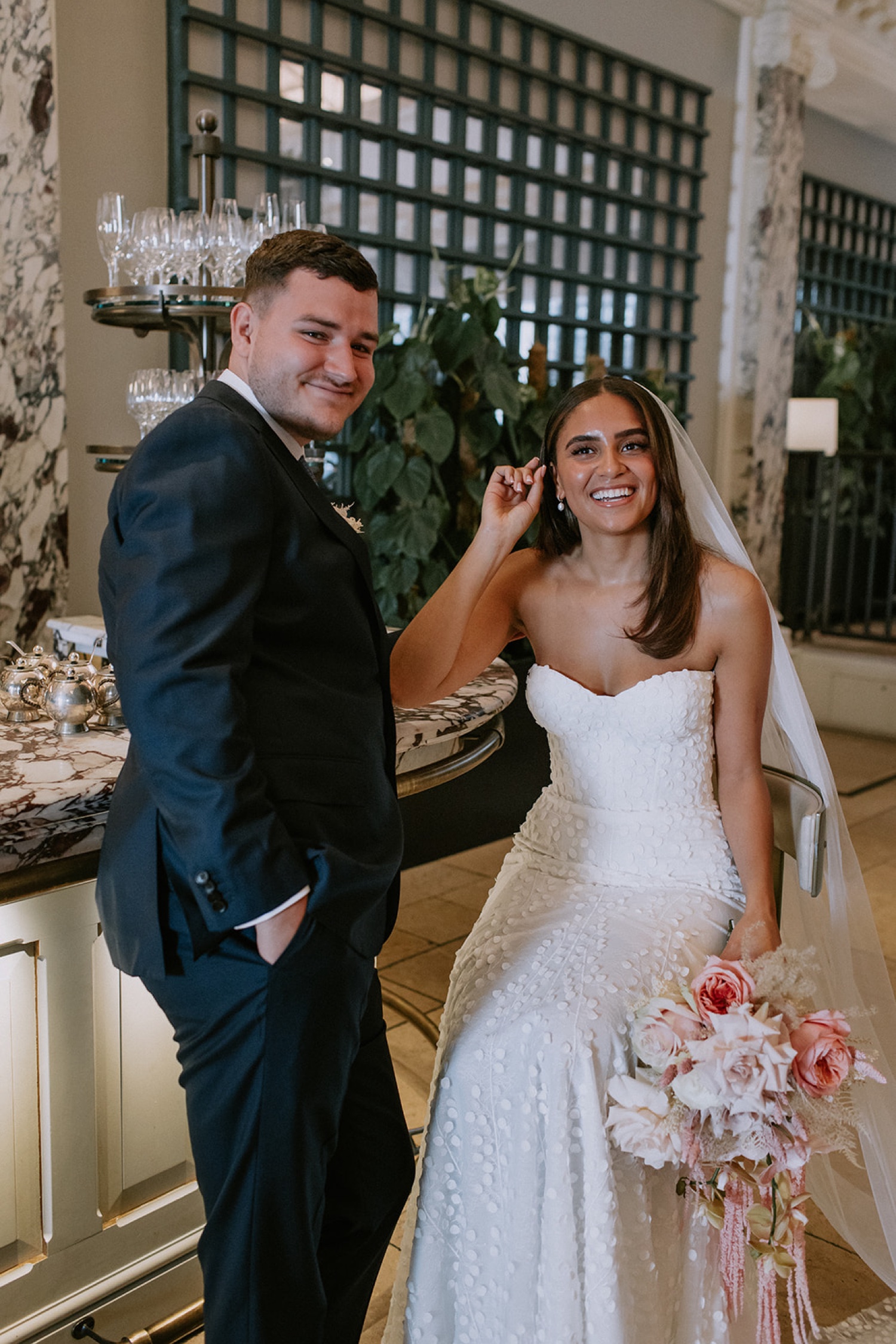 Stylish & Modern London Wedding at Marylebone Town Hall - Heather Sham ...